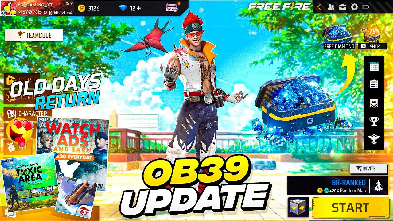 OB39 UPDATE FREE FIRE ll FREE FIRE OB39 UPDATE CHANGES ll FREE FIRE NEW ...