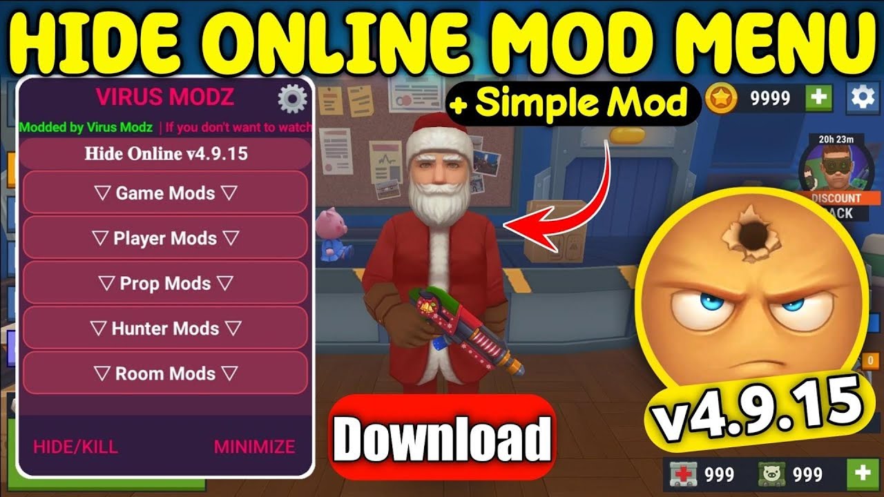 Hide Online 4.9.15 Mod Menu || + Hide online simple mod || Hide Online ...