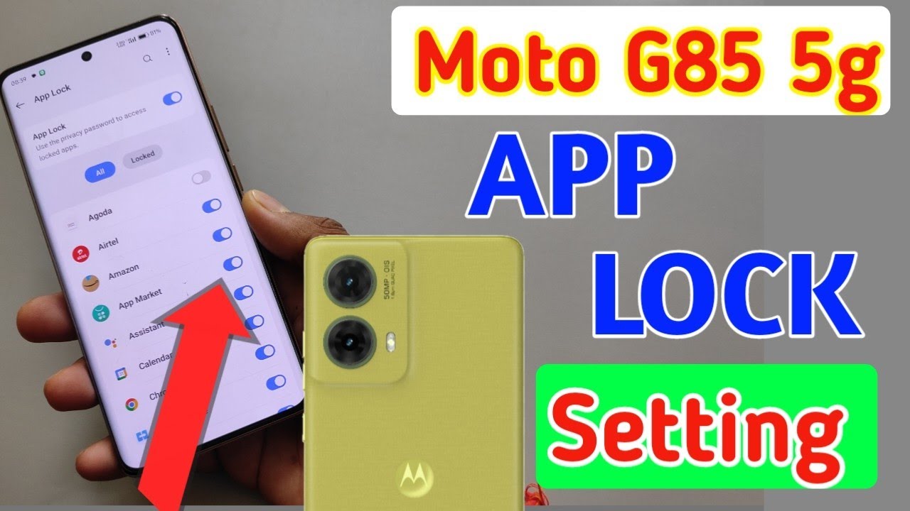 How to lock apps in Moto g85 5g / Moto g85 5g me app lock kaise kare ...