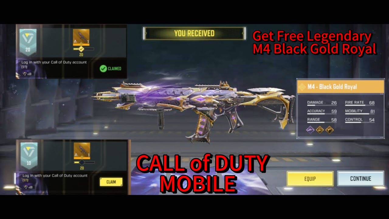 How To Log in with your Call of Duty account | Get Free Legendary M4 ...