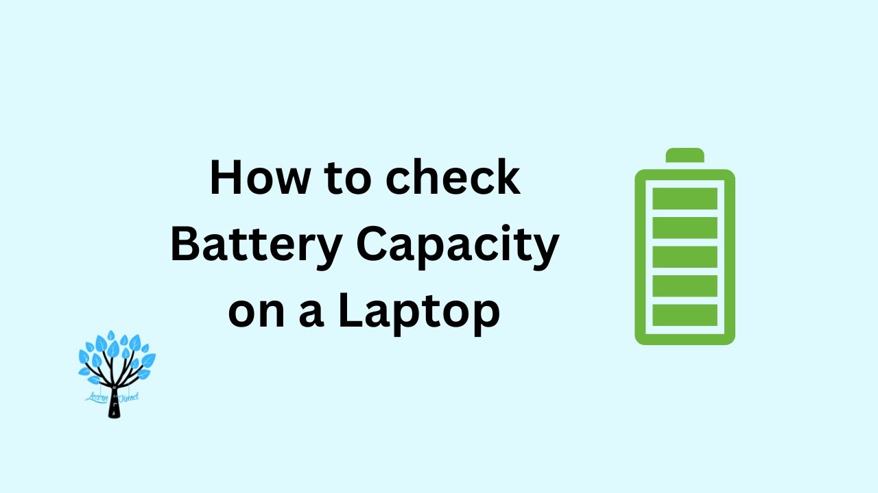 How to check battery capacity of Laptop - YouTube