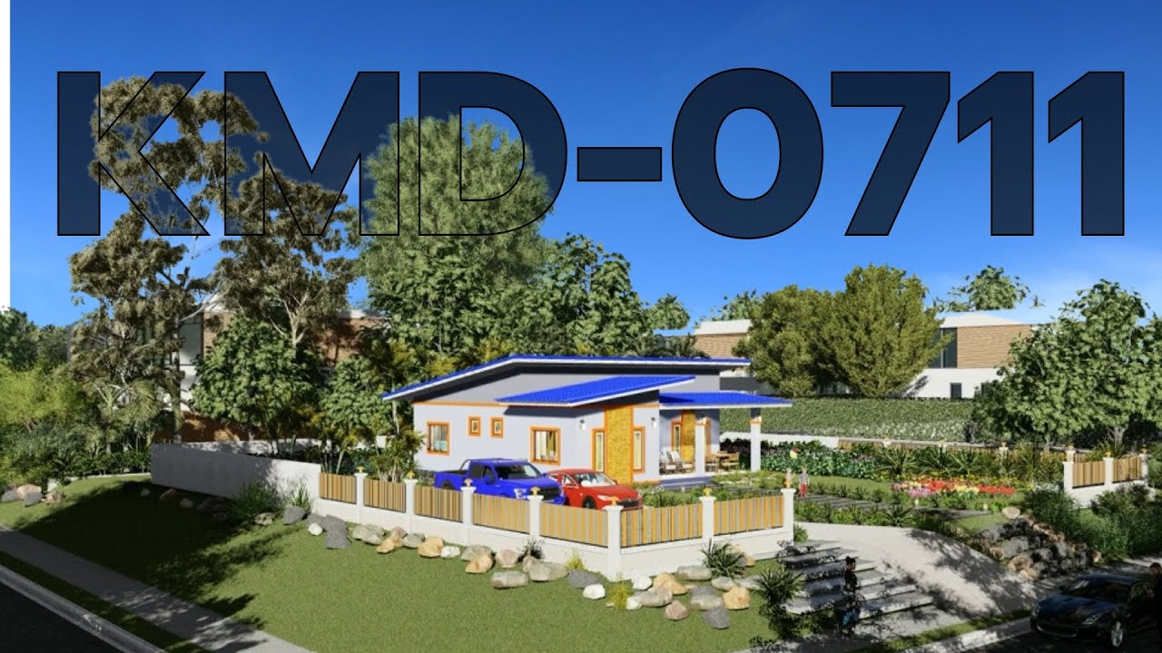 KMd-0711 แบบบ้านชั้นเดียวสไตล์โมเดิร์น พื้นที่ใช้สอย 117 ตร.ม. - YouTube