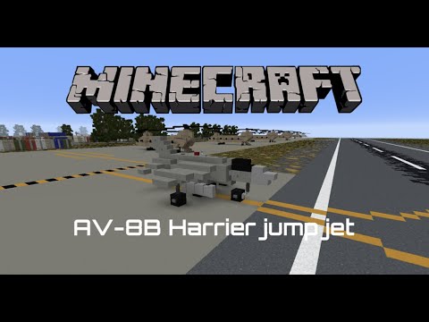 Minecraft AV-8B harrier jump jet tutorial - YouTube