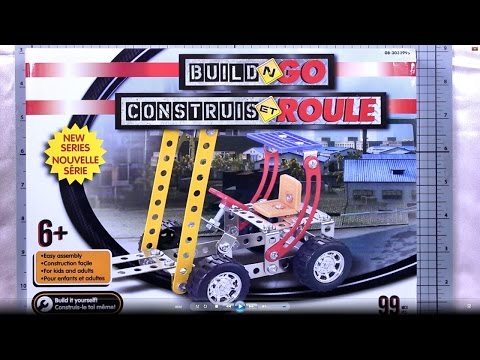 Dollar Store Meccano Forklift Unboxing and Assembly, DYI