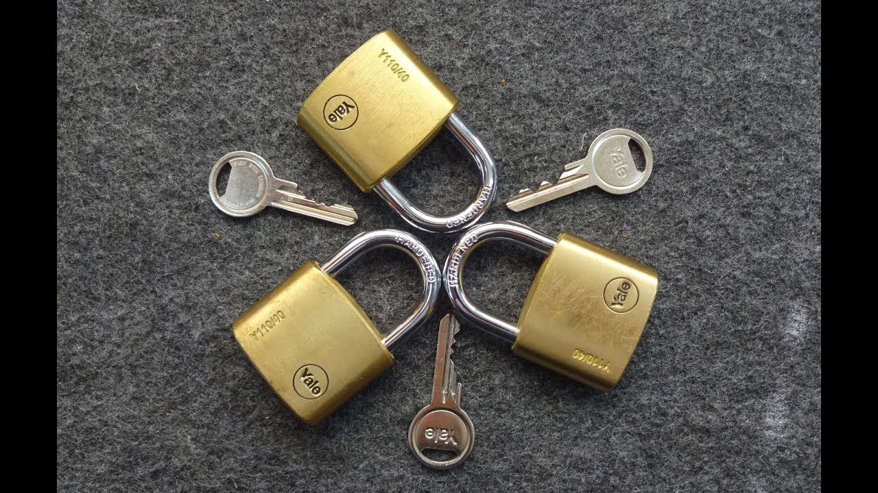 (1133) Scruffy's Yale Padlock Spool Pin Training Locks - YouTube