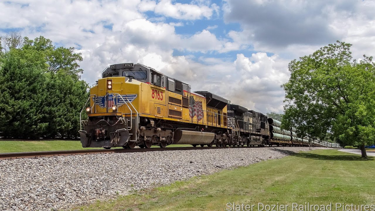 UP 8763 leads NS 153 through Taylors: 5/21/22 - YouTube