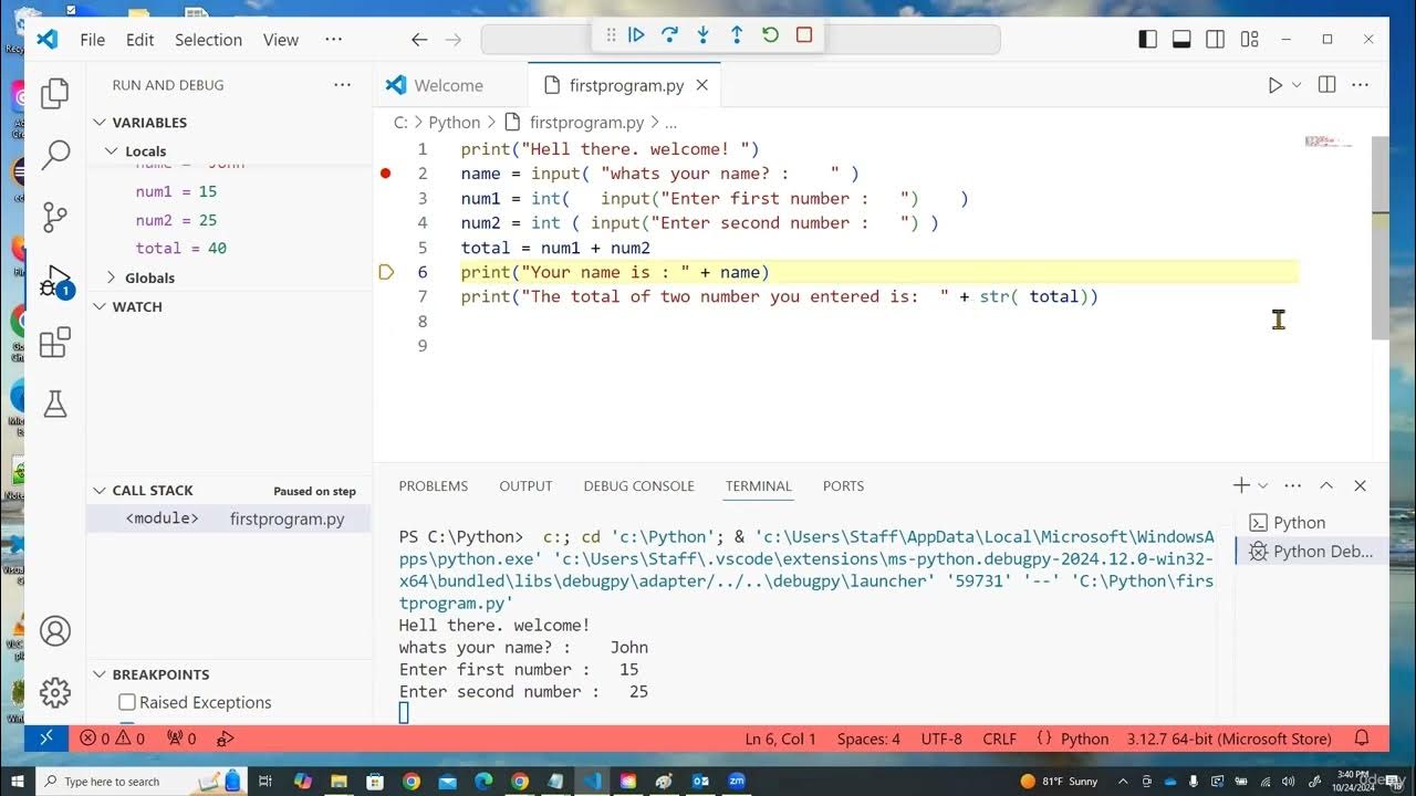 python debugging - YouTube