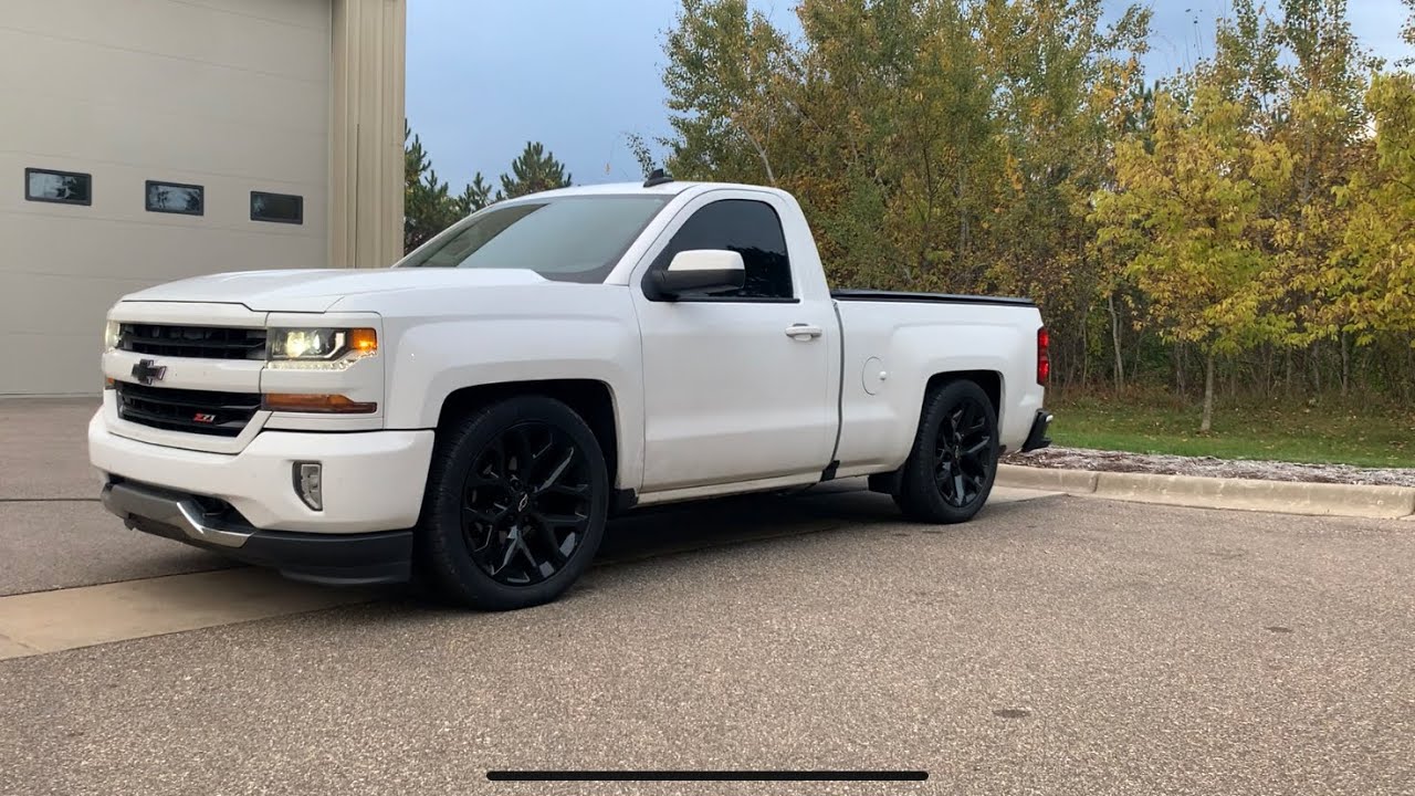 Lowered 2016 Silverado Z71 IHC 3/5 Drop - YouTube