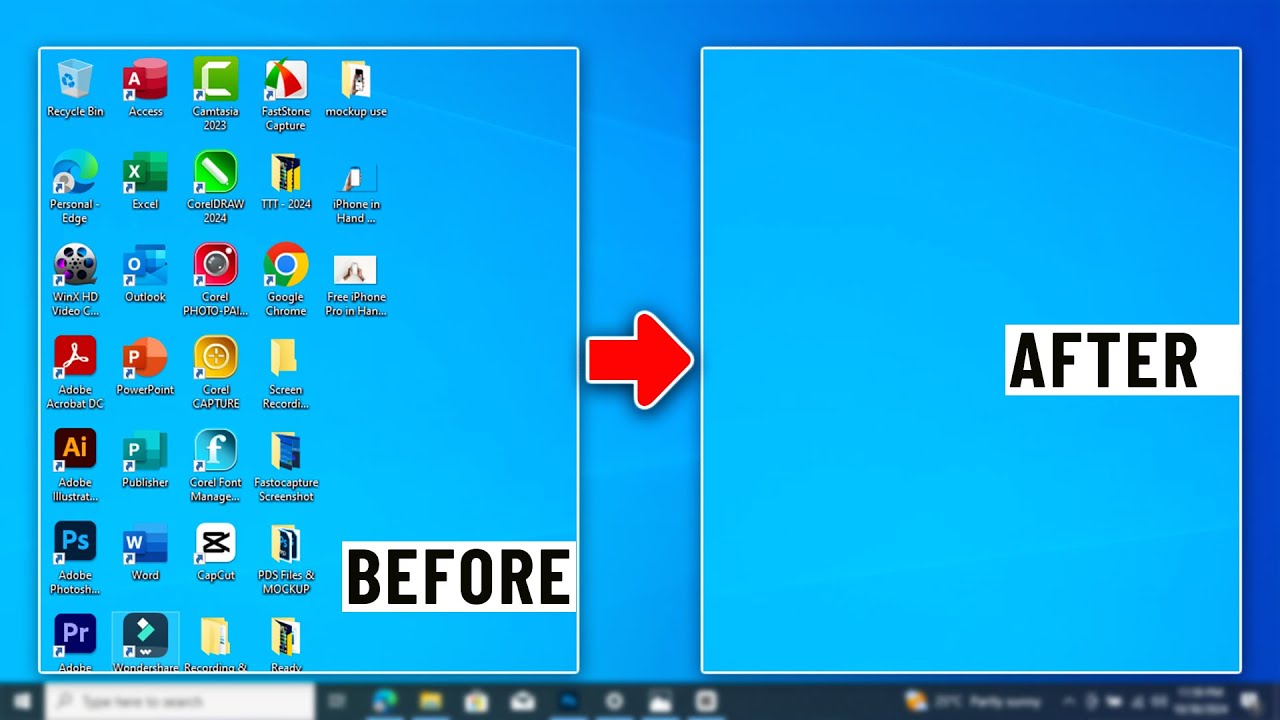 How to hide Desktop icons on Windows 10 - YouTube