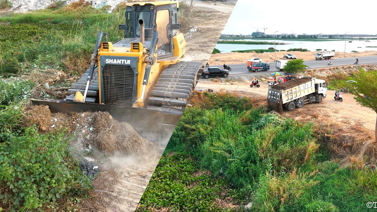 Just Opening NEW ZONE Use Operating Of Dozer Leveling, Cleaning ...