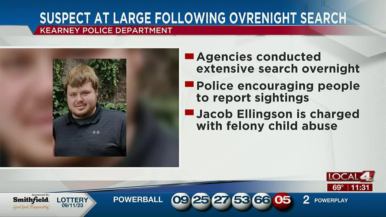 Kearney suspect remains at large following overnight search - YouTube