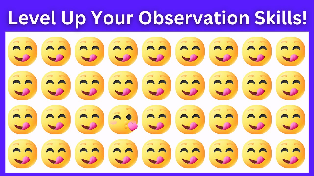 Level Up Your Observation Skills! Odd Emoji Challenge 🧠 - YouTube