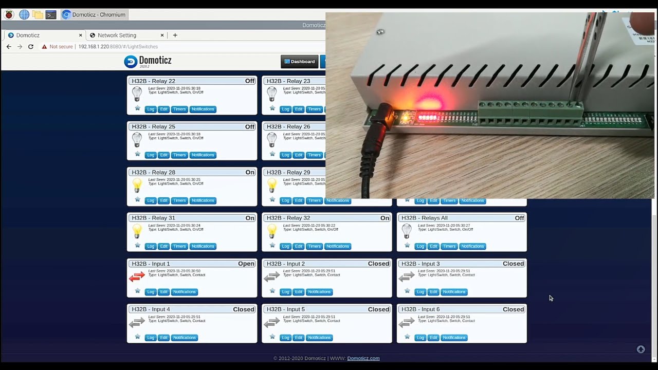 Domoticz on Raspberry Pi work with KC868 ethernet wifi relay module ...