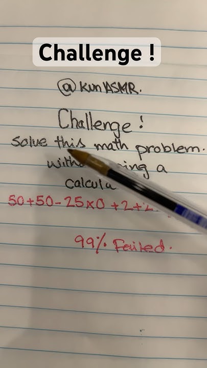 Challenge! Solve this math problem without using a calculator! #shortvideo @DamnGoodSnacks - YouTube