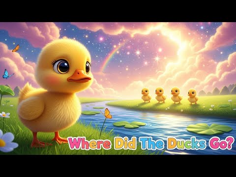 Where Did The Ducks Go? 🐥 | 5 Little Ducks Rhyme | Cute Duck Song for Toddlers