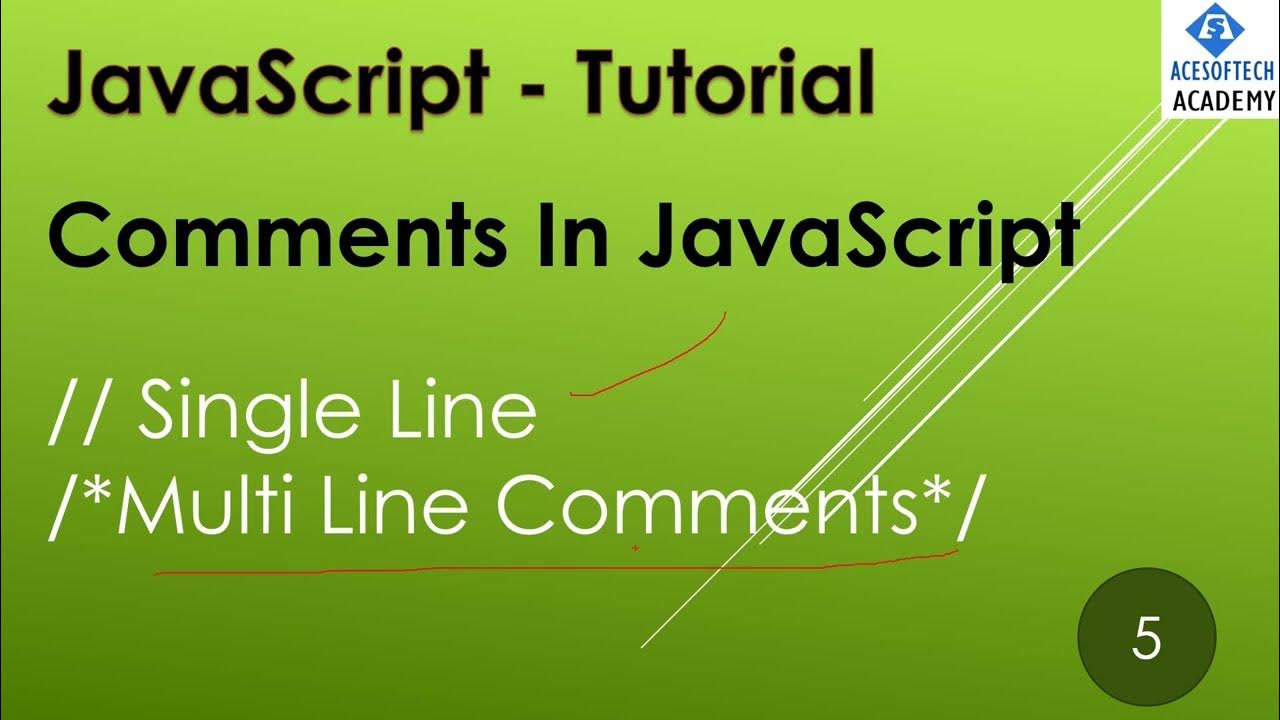 #05 Comments in JavaScript | JavaScript tutorial in Hindi | #AcesoftechAcademy - YouTube