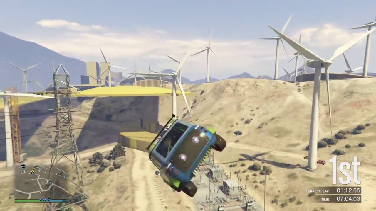 GTA Online - Issi Wind Farm. Recovery from a Wind turbine. - YouTube