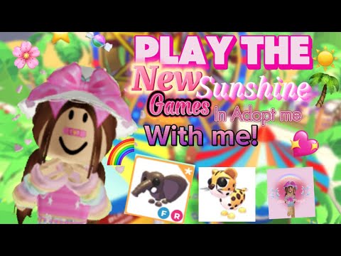 Play the Sunshine Minigames with me! Adopt me🌴💖🥥 - YouTube