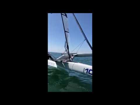 Dinghy Foiling Fly By - YouTube