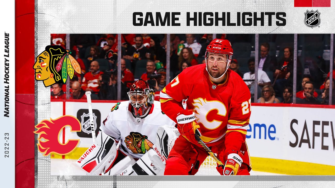 Blackhawks @ Flames 4/4 | NHL Highlights 2023 - YouTube