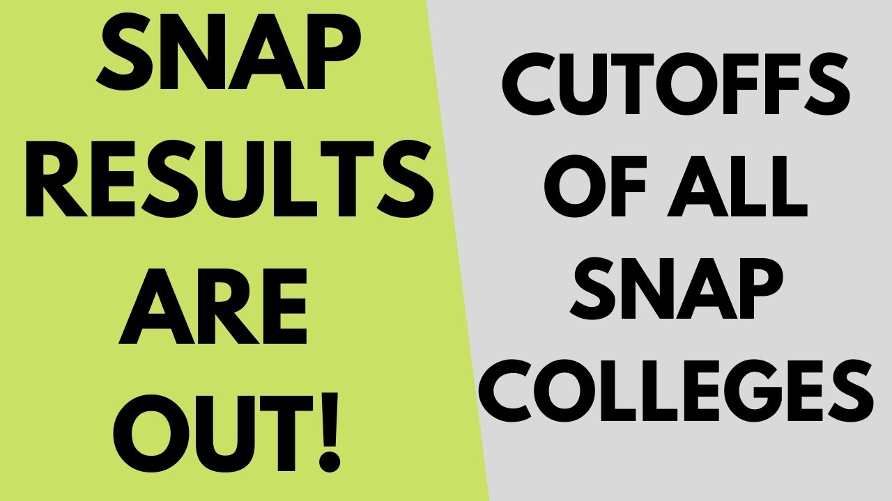 SNAP results are out | Cutoffs of all SNAP colleges | Which SNAP ...