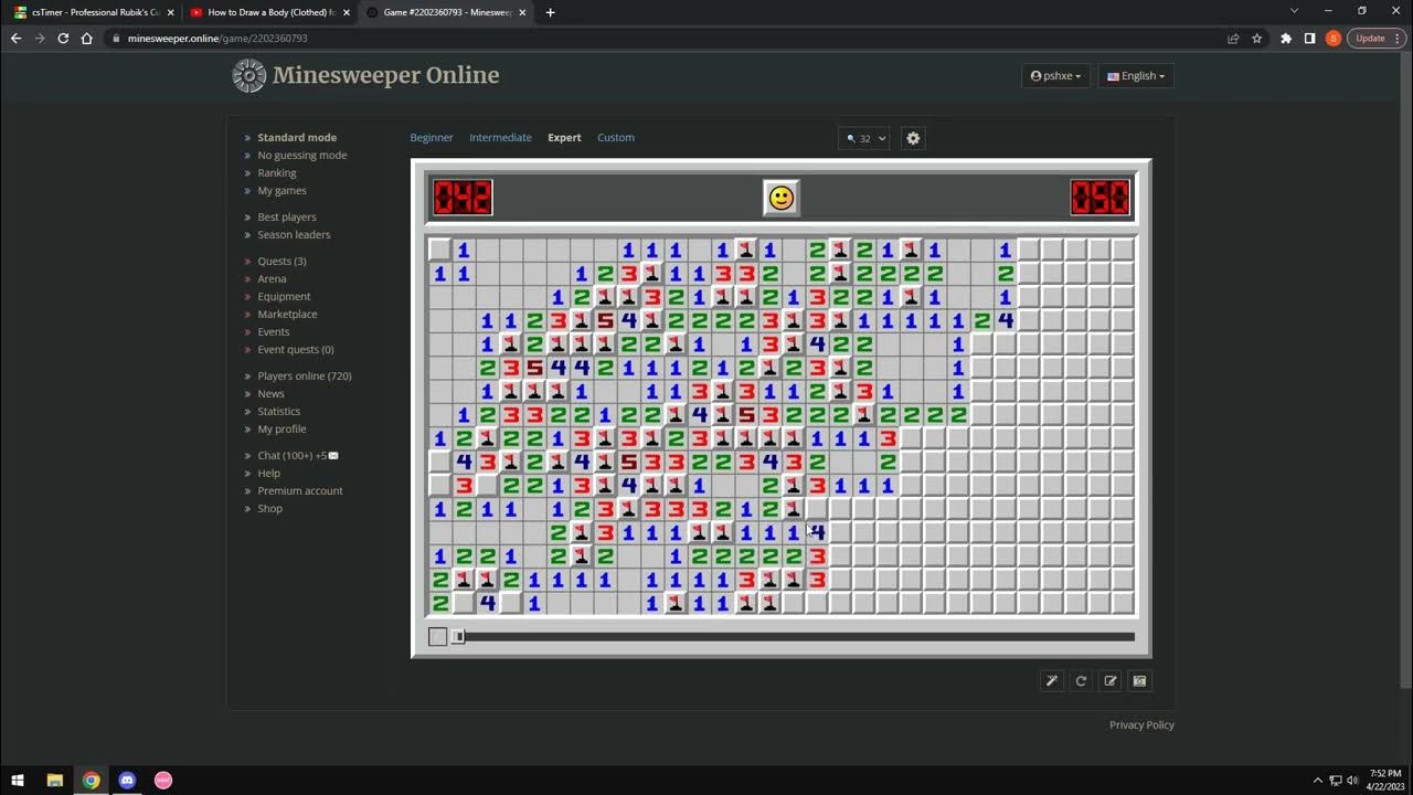 minesweeper expert 80 - YouTube