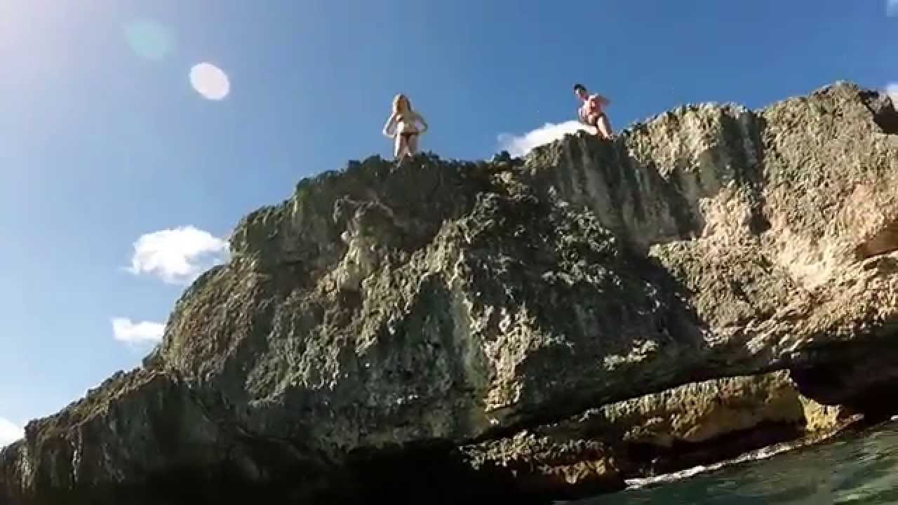 Cliff Jumping in St. Maarten - YouTube