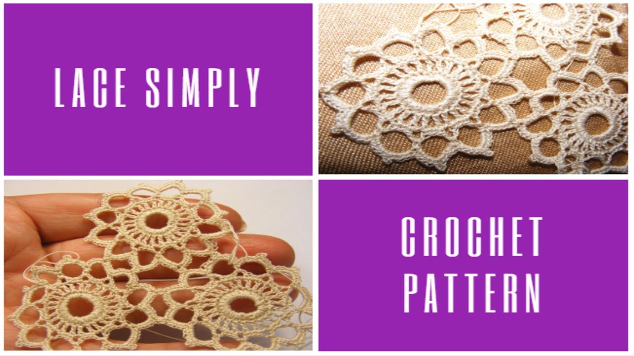 Lace of openwork motifs How to crochet Tutorial - YouTube