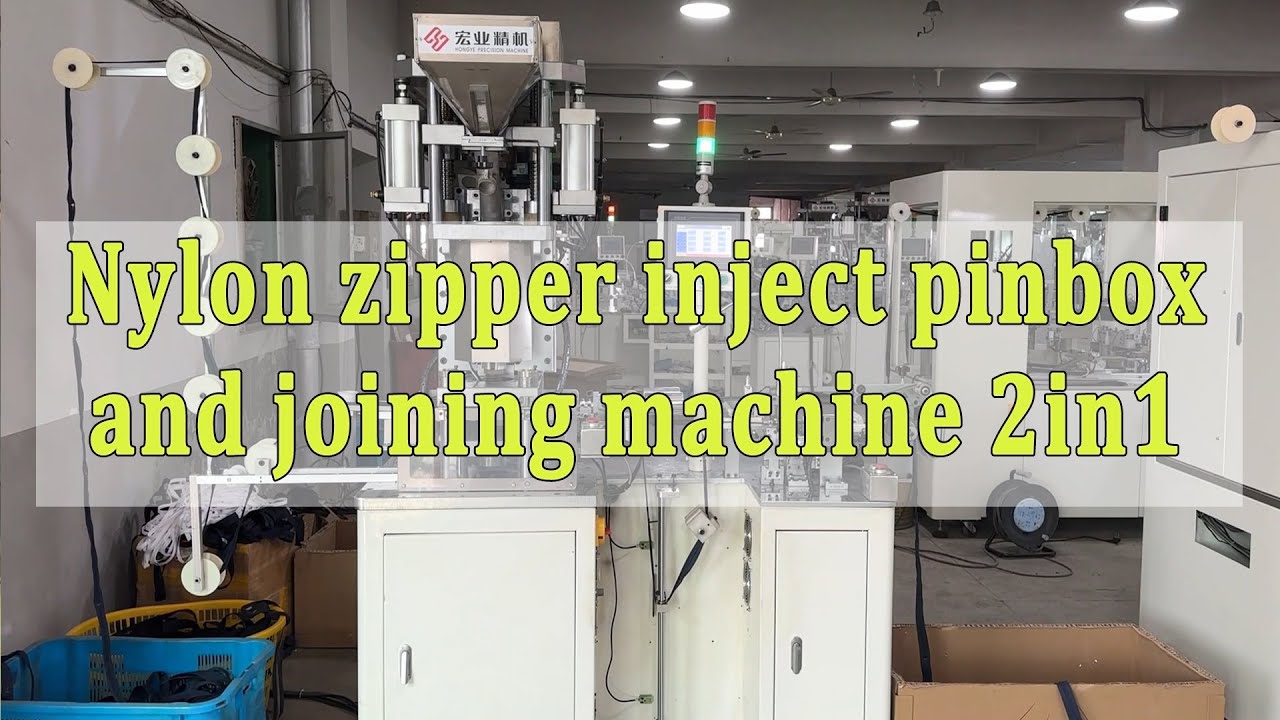 nylon zipper injection pin box and joining - YouTube