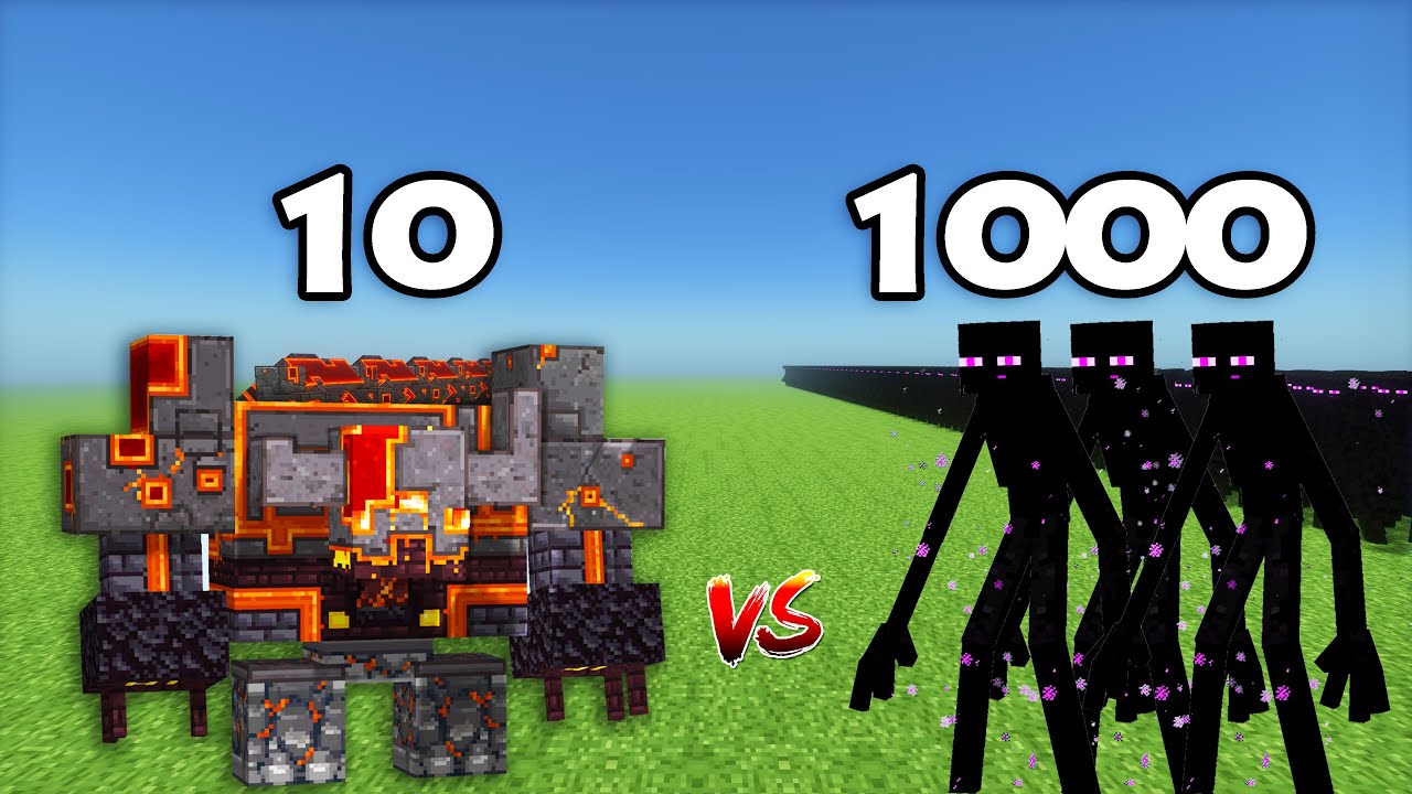 10 Netherite Monstrosity VS 1000 Mutant Endermans | Minecraft - YouTube