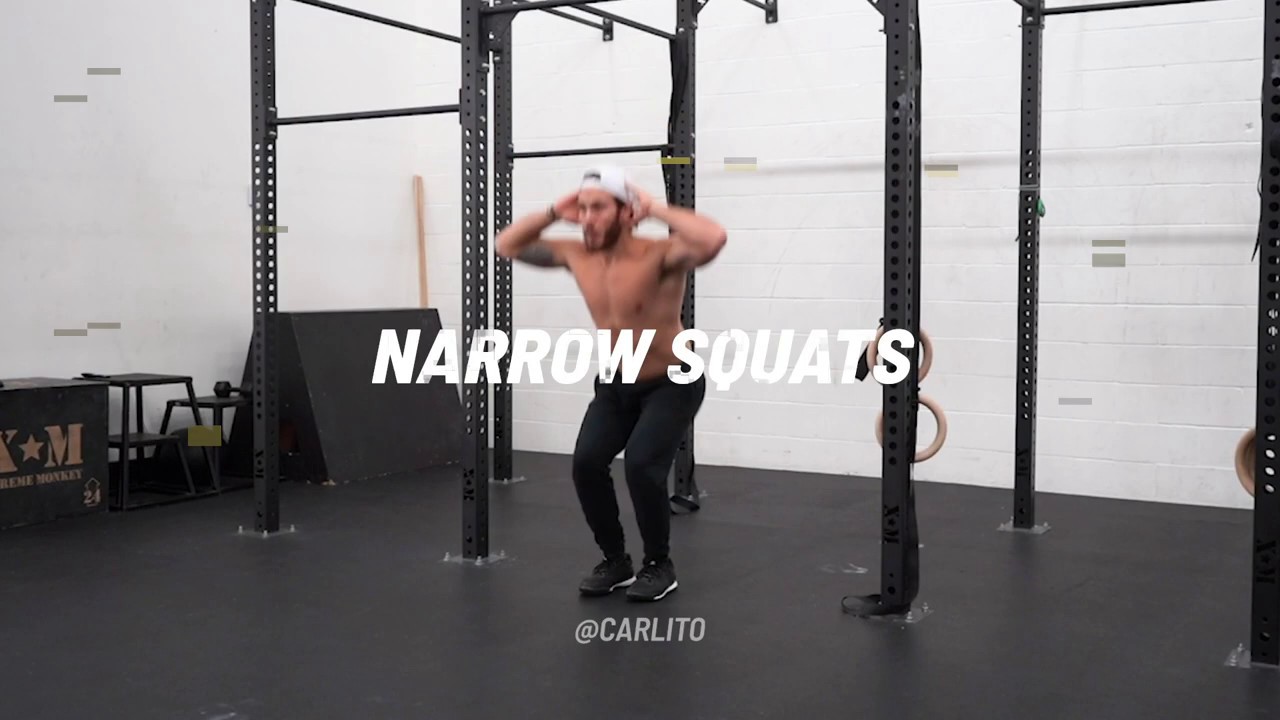 NARROW SQUATS - HRDR Exercise Video Library - YouTube