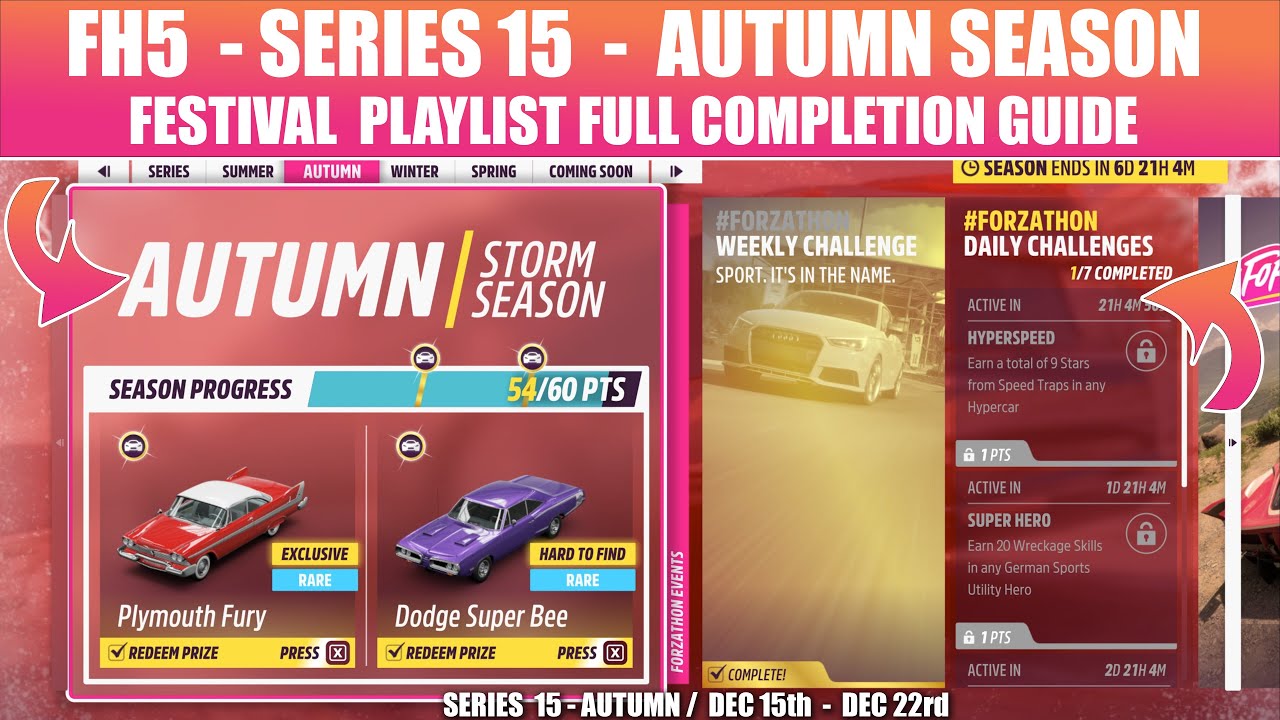FH5 SERIES 15 AUTUMN FESTIVAL PLAYLIST desert dunes danger sign 460m s2 ...
