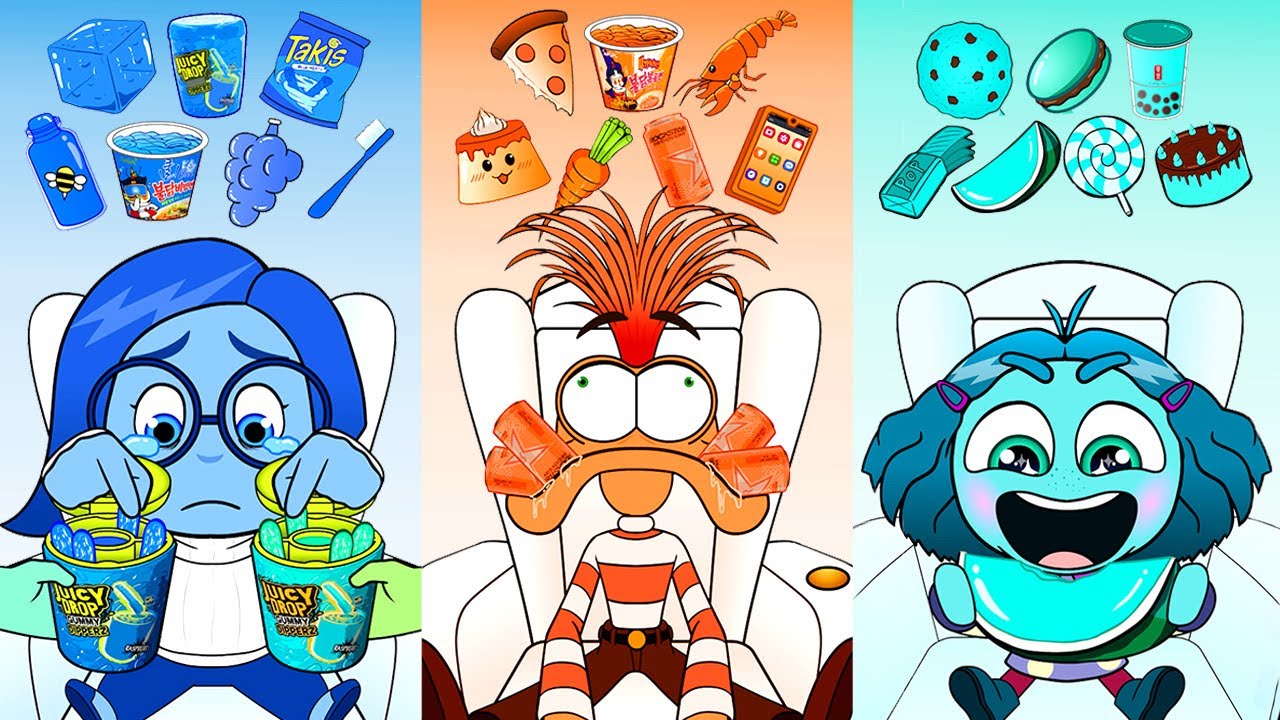 Insideout Emoji Color ASMR Mukbang | MOOMOOSTUDIO - YouTube