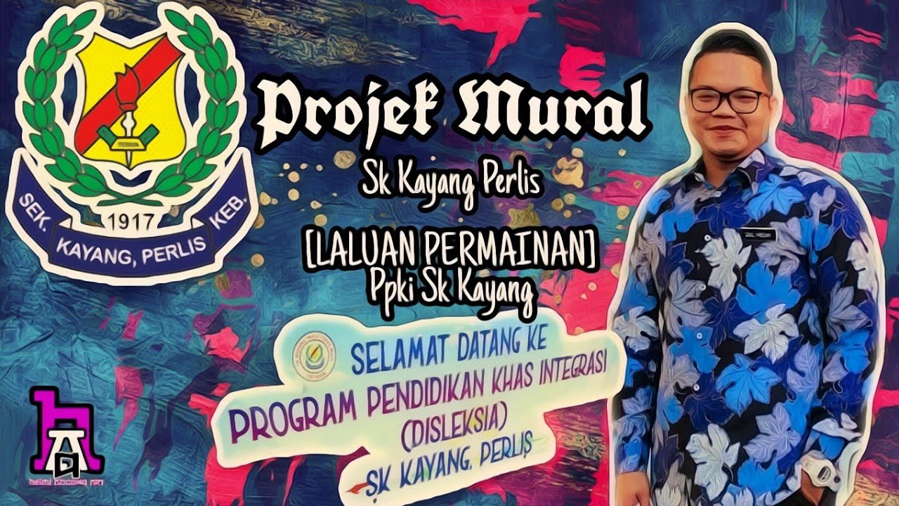 Projek Mural ke 5 ( Mural Lantai )...@Sekolah Kebangsaan Kayang Perlis ...