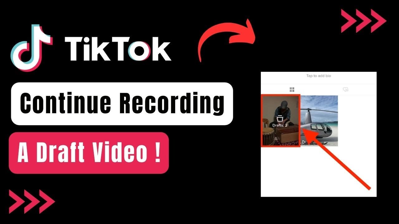 How To Continue Recording A Draft Video On TikTok ! - YouTube