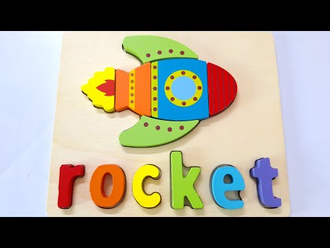 Rocket Wooden Puzzle Game | Learn to Spell Word \