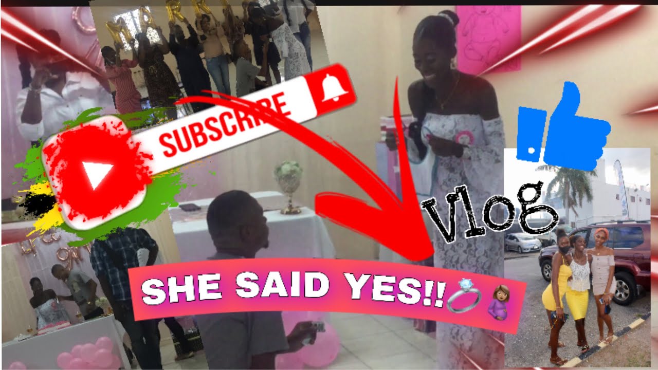BEST BABY SHOWER & PROPOSAL IN ONE💍🤰🏽🎉 - YouTube