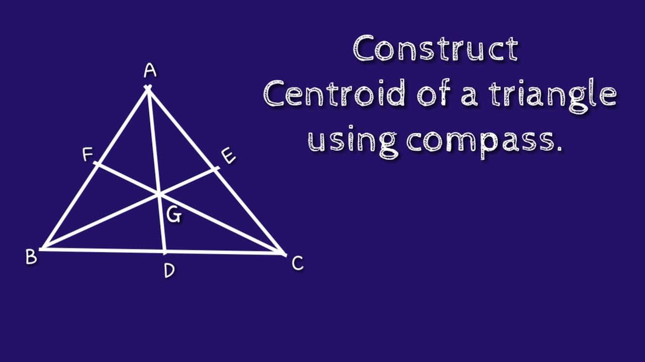 How to construct centroid of a triangle.shsirclasses. - YouTube