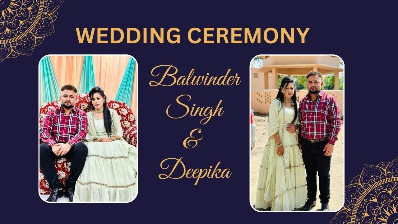 LIVE🔴WEDDING CEREMONY OF BALWINDER SINGH & DEEPIKA || SUNNY STUDIO ...