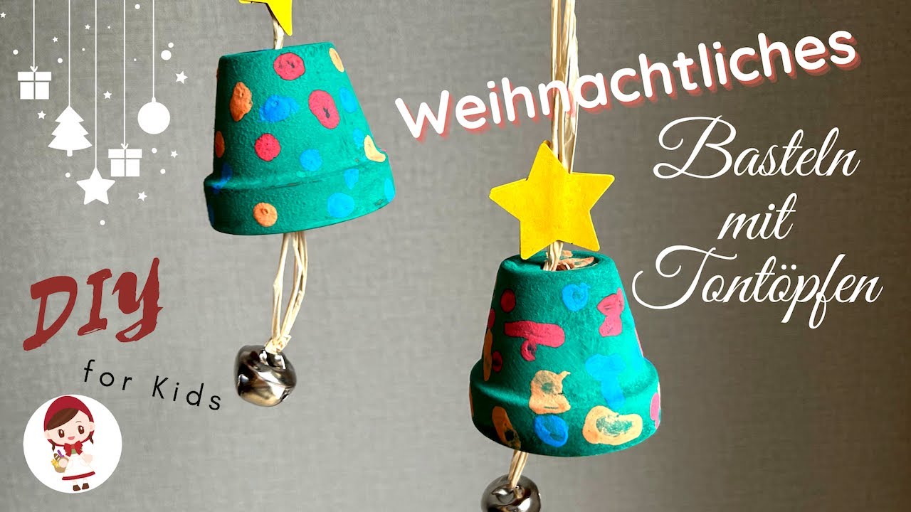 Weihnachtliches Basteln mit Tontöpfen | Fensterdeko | schnelle ...
