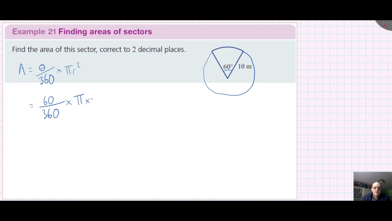 2H - Example 21 - Sector area - YouTube