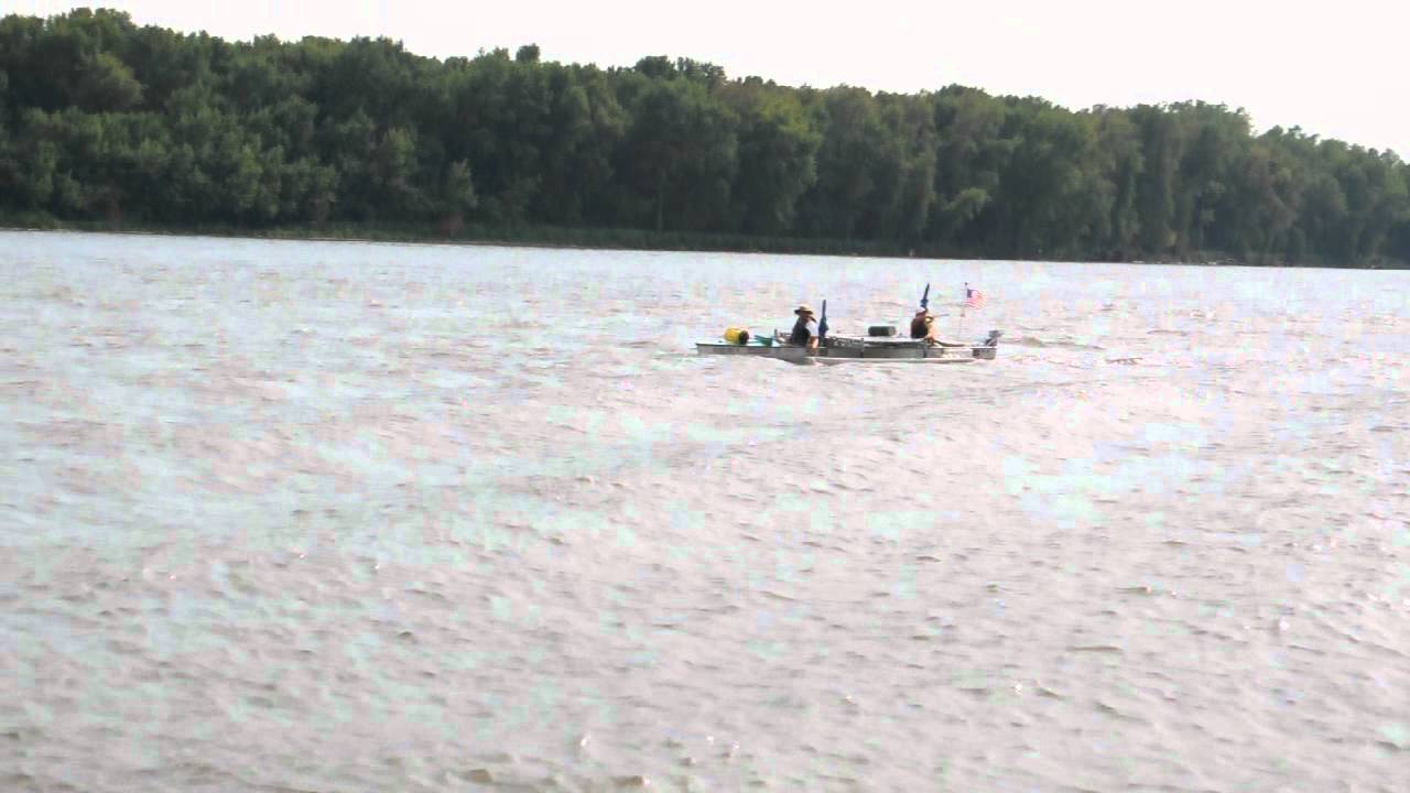 CalypSol Solar Trimaran arrives in Grafton, IL - YouTube