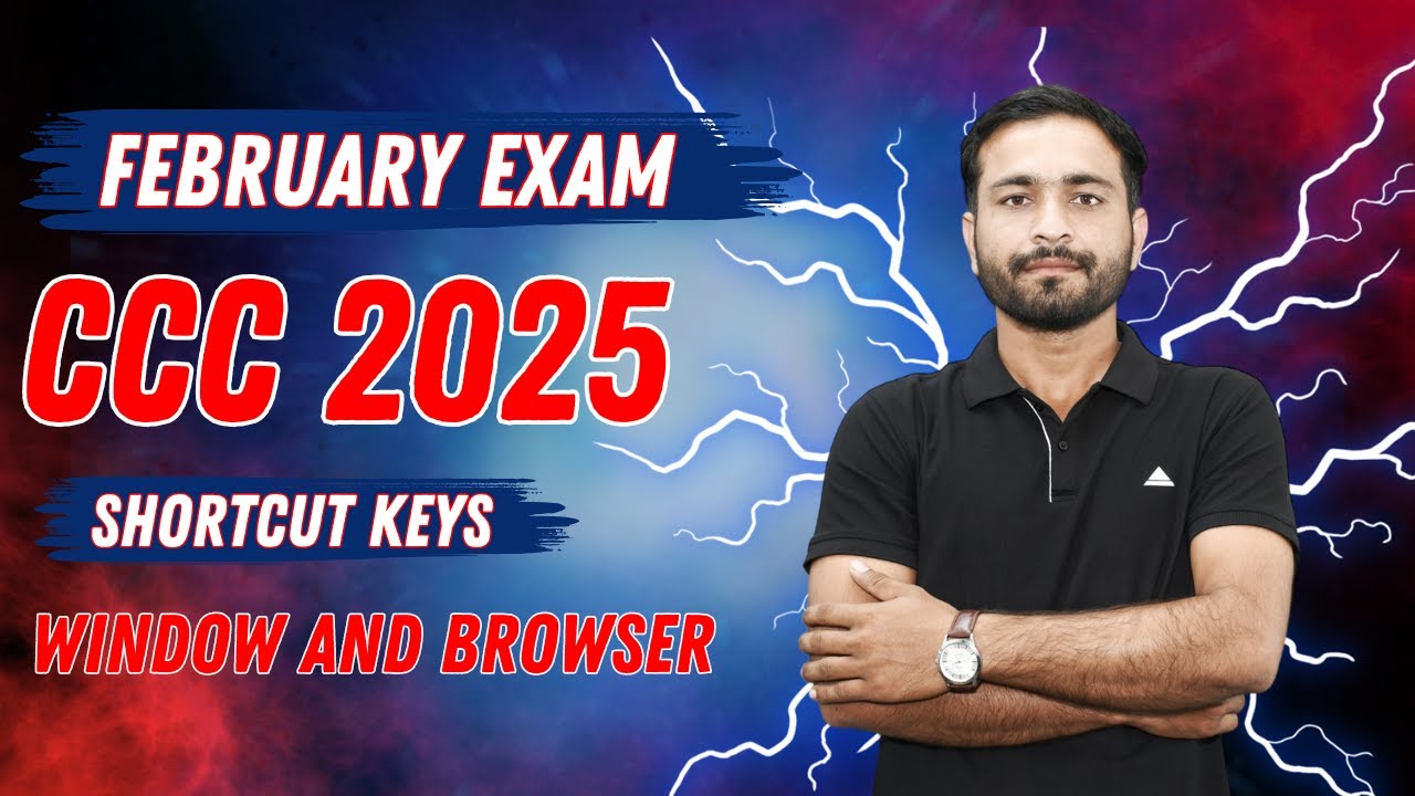 📌 CCC February Exam 2025 | Windows & Browser Shortcut Keys MCQ | Most ...