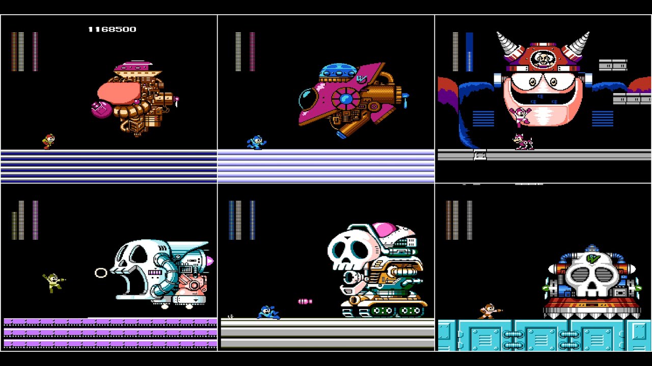 Mega Man 1-6 - All Bosses (No Damage) - YouTube