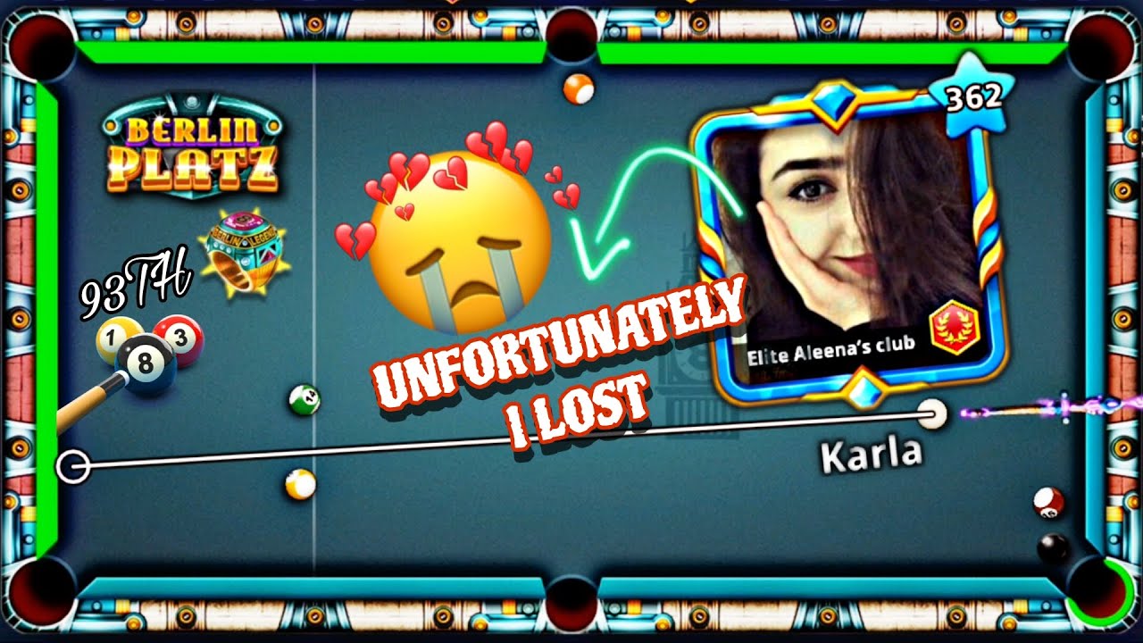 Beautiful girl scoots after her risky shot in 8 ball pool 💔|| 93th ...
