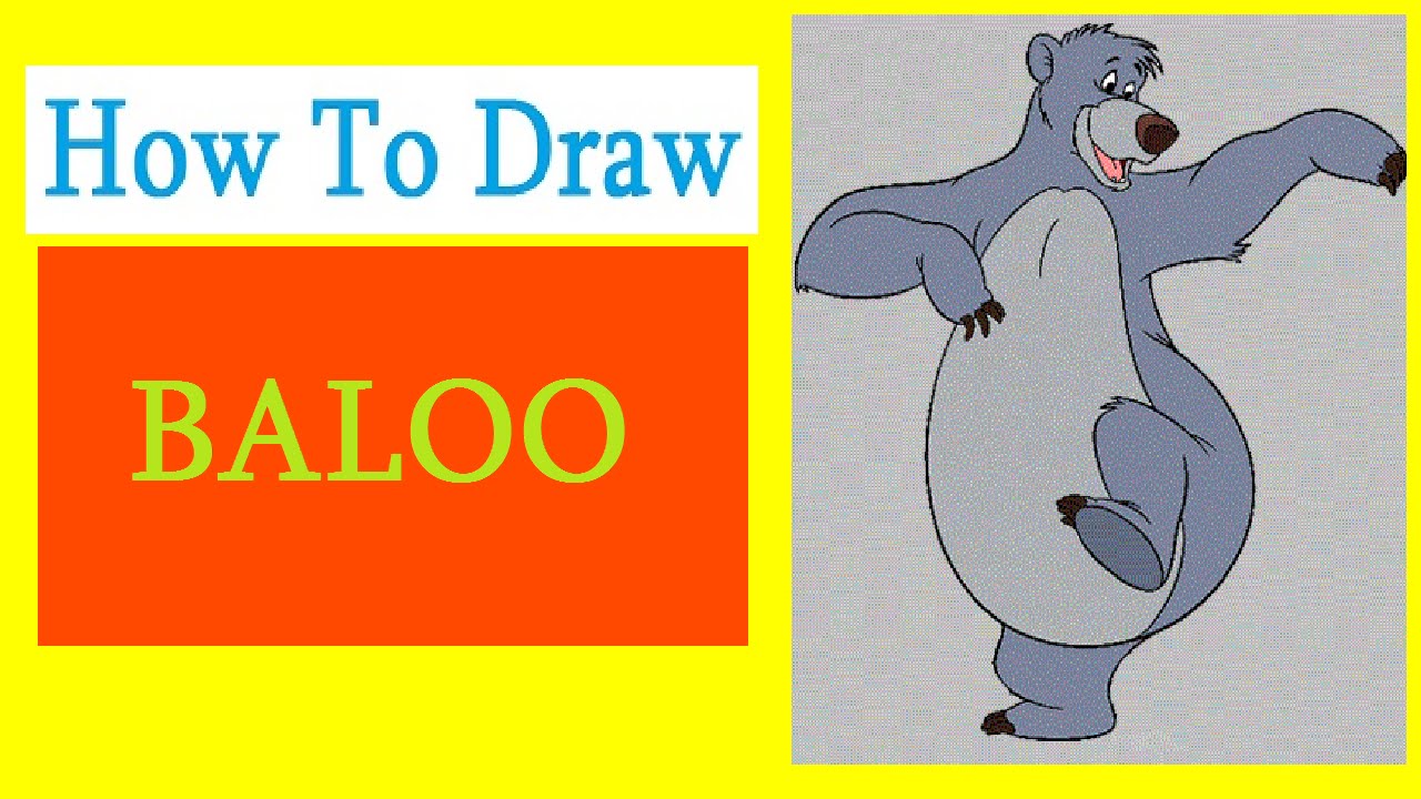 How to Draw a Baloo / Как нарисовать Балу - YouTube