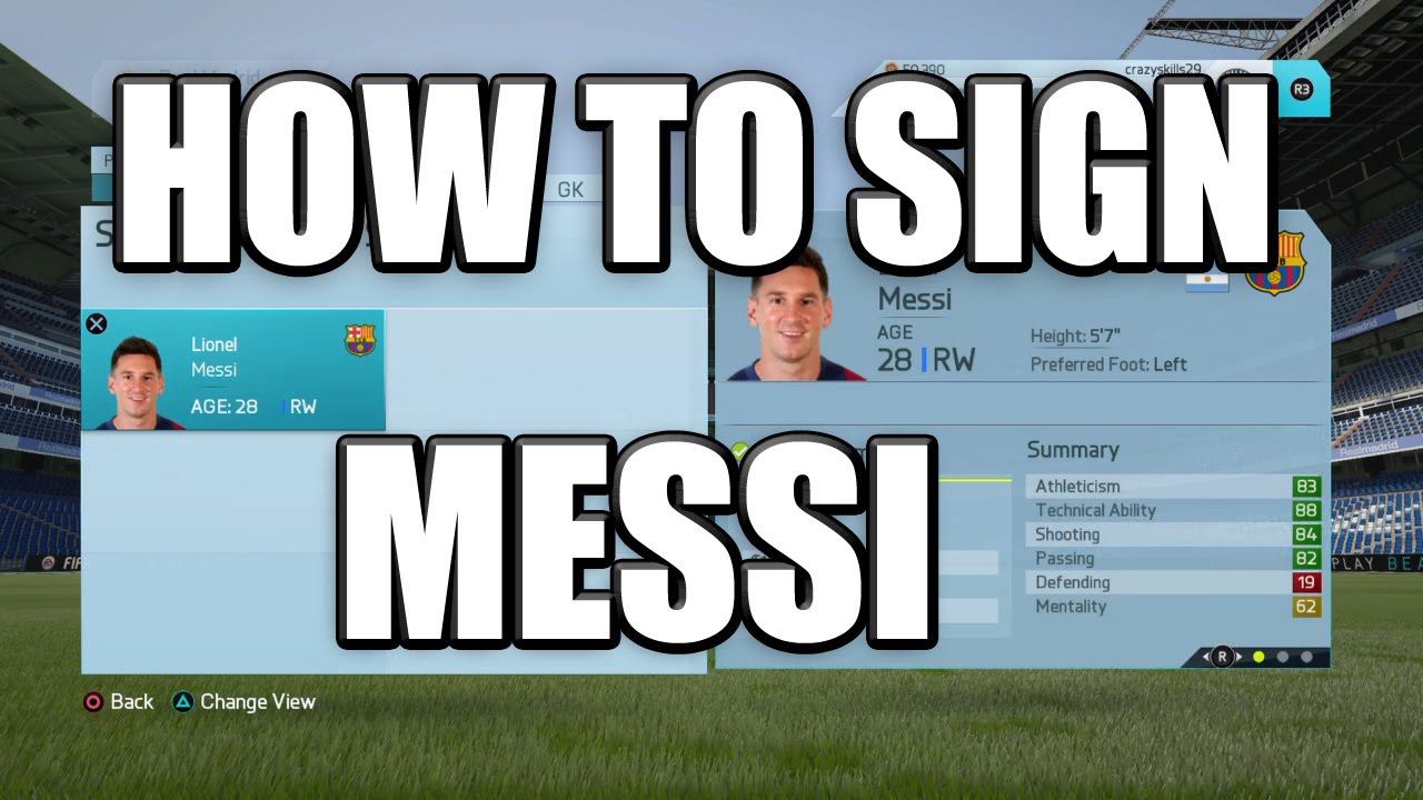 FIFA 16 CAREER MODE HOW TO SIGN MESSI - YouTube