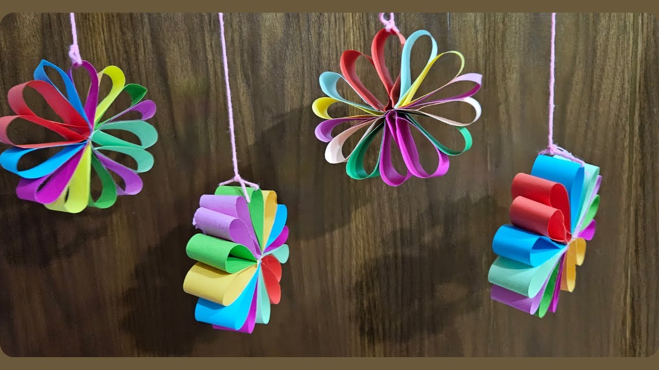 Wall Hanging Decoration Using Craft Papers i DIY Crafts - YouTube