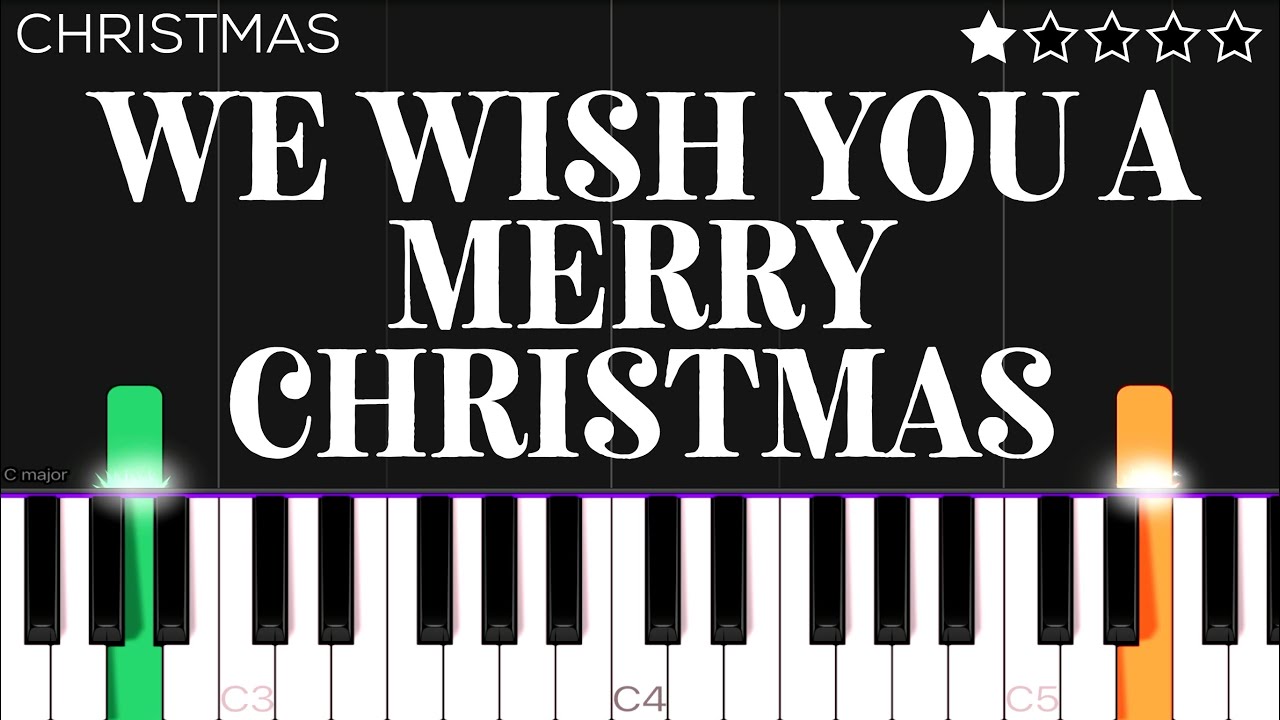 Christmas - We Wish You A Merry Christmas | EASY Piano Tutorial - YouTube