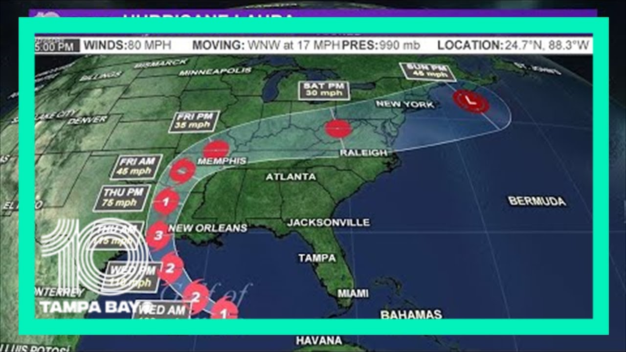 5 p.m. Aug. 25: Hurricane Laura forecast to become 'major' storm before ...
